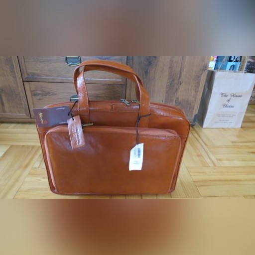 PELLEVERA VERA ruda skórzana torba komputer nowa | Piaseczno | Kup ...