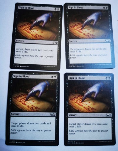 Mtg Sign in blood, 4 karty, Magic the Gathering | Stargard | Kup teraz ...
