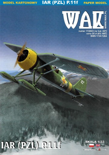 WAK 11 2023 PZL P.11F IAR model 1:33 modelarz | Warszawa | Kup teraz na ...