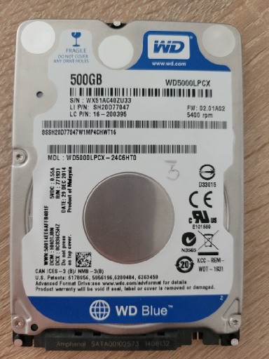 Dysk twardy HDD WD WD5000LPCX-24C6HT0 500GB 2,5" | Malbork | Kup teraz ...