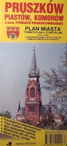 Pruszków Piastów Komorów: plan miasta stara mapa | Warszawa | Kup teraz ...