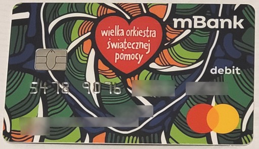 Karta bankowa mbank BIZNES MC WOŚP UNIKAT | Zielona Góra | Licytacja na ...