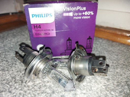 PHILIPS ŻARÓWKA 2szt H4 12V 60/55W VISIONPLUS +60% | Bielsk Podlaski | Kup teraz na Allegro Lokalnie