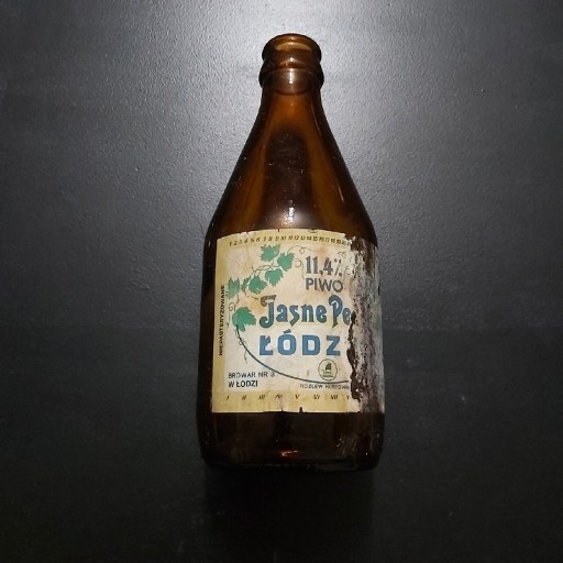 Stara butelka PRL Piwo ŁódzkieBrowar nr.3-lata 70 | Andrespol | Kup teraz na Allegro Lokalnie