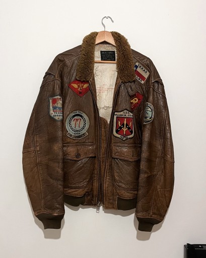 Kurtka skórzana Top Gun Avirex Type G-1, L, 1987 | Gdańsk | Kup teraz na Allegro Lokalnie