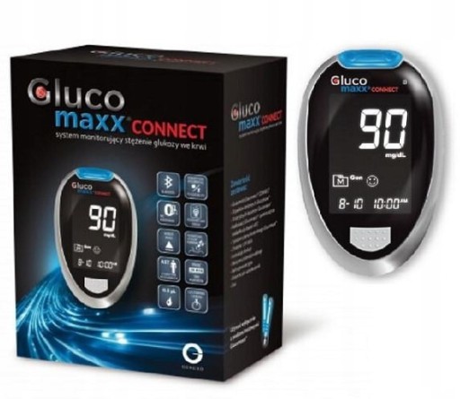 Glukometr paski Glucomaxx connect Bluetooth długie terminy ważności ...