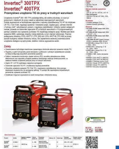 Spawarka Lincoln TPX 300 z chłodnica Cool Arc 21 | Gdańsk | Kup teraz ...