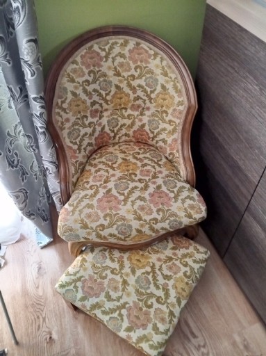 Fotel Ludwikowski z podnóżkiem na spr | Zarszyn | Kup teraz na Allegro Lokalnie