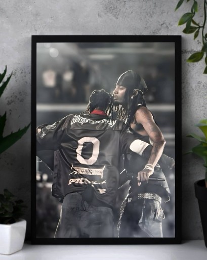 Plakat A3 Travis Scott & Playboi Carti aesthetic | Nałęczów | Kup teraz na Allegro Lokalnie