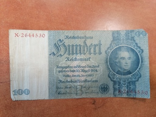 BANKNOT 100 Marek 1935 SWASTYKA Niemcy III Rzesza | Wrocław | Kup teraz ...