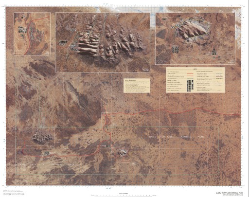 Mapa Satelitarna Uluru (Ayers Rock) 1:100 000 | Lodz | Kup teraz na ...
