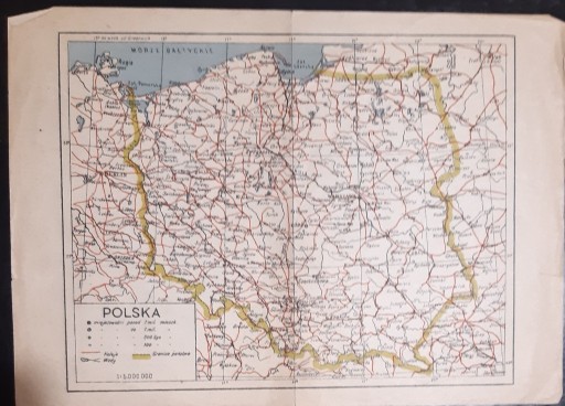 Mapa Polski sprzed korekty granic 1951 | Warszawa | Licytacja na ...