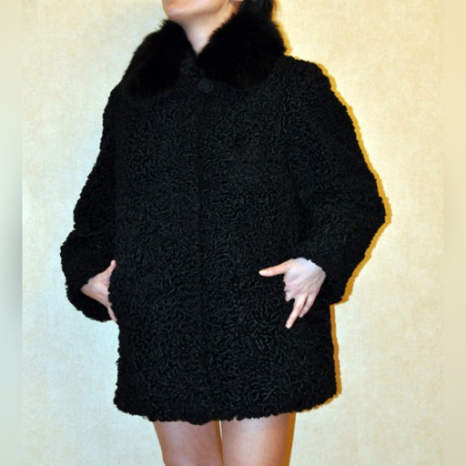 Futro naturalne karakuły czarne + lis NOWE | Częstochowa | Kup teraz na ...