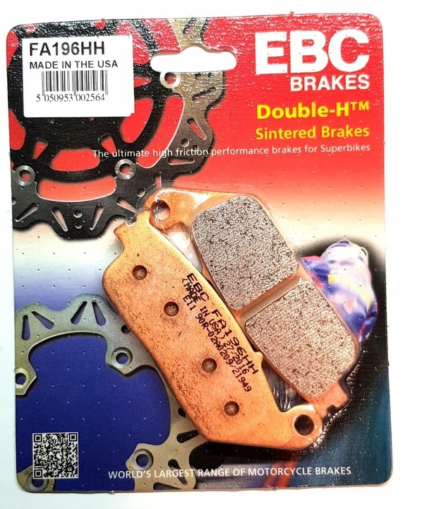 FA196HH PADS BRAKE REAR YAMAHA MT-01 S 1670 R 05-10