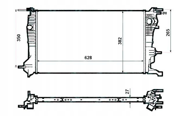53963 RADIATOR RENAULT MEGANE III 08- SCENIC 09- NRF