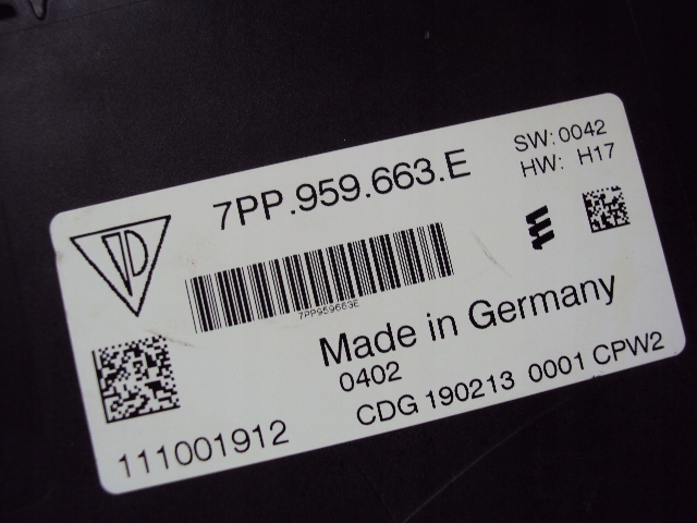 7PP959663E MÓDULO DE TENSIÓN PORSCHE PANAMERA 970 13 R - Recambiopl