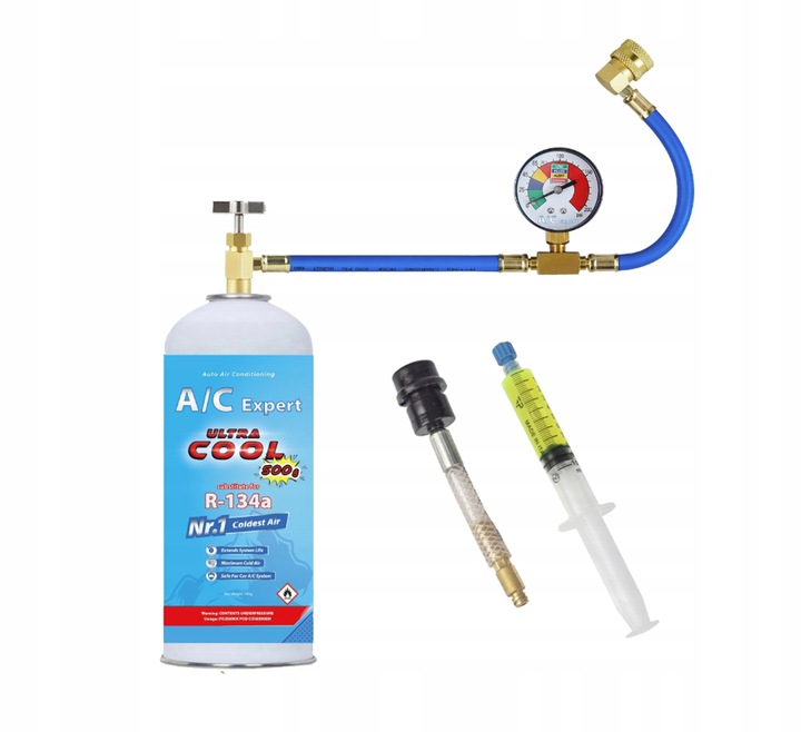 Buy SET DO NAPELNIANIA CONDITIONER CAR R-134A 500G (used, new ...