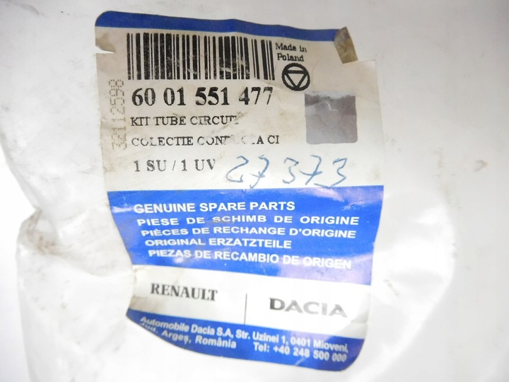 6001551477 CABLE AIR CONDITIONER LOGAN SANDERO I OE 6001551477