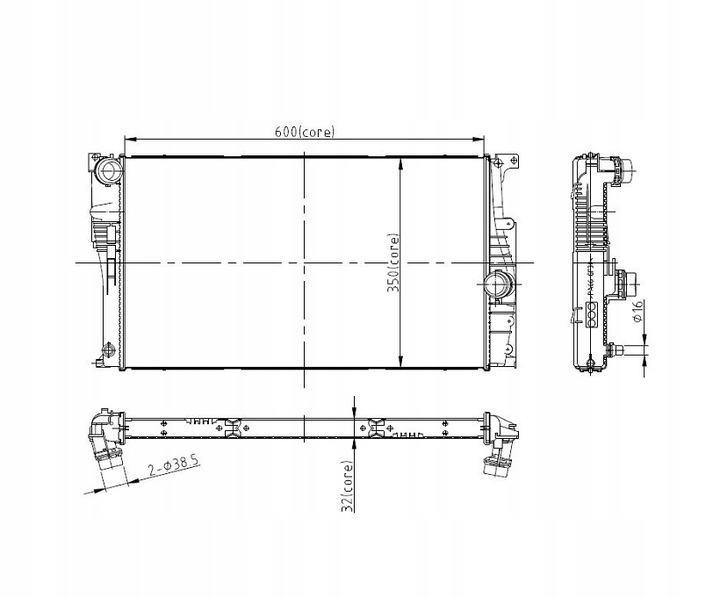 17117600516 RADIATOR BMW 4 F32/F33/F36/F82 2013- 17117600516