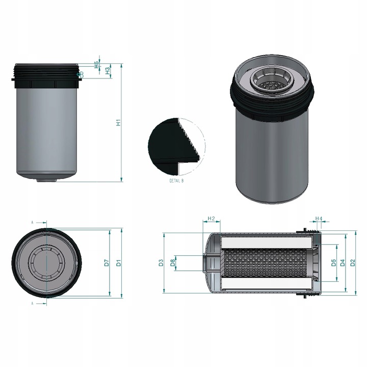 P553550 FILTER FUEL SPIN-ON SEPARATOR DONALDSON P553550