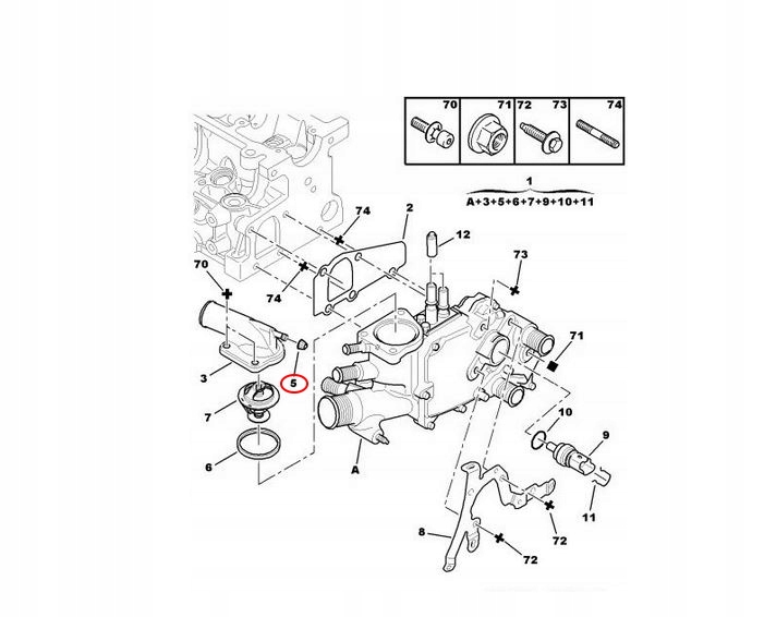 Buy SCREW AIR SEPARETOR PEUGEOT CITROEN 540402 (used, new) | Welldoneparts