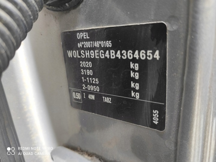 BUMPER FRONT FRONT Z SENSORS OPEL MERIVA II B 2010-2014 Z40W