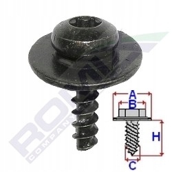 C60460 SCREW ASSEMBLY ROMIX COMPANY C60460 W708591S424 FORD