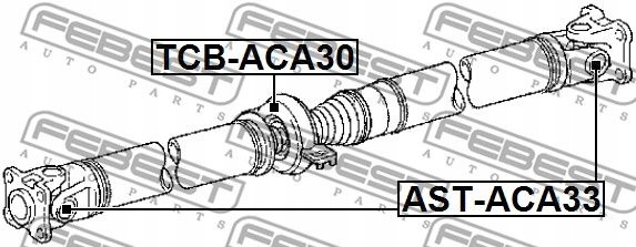 AST-ACA33 CROSS-PIECE SHAFT PROPULSION 21X53 FEBEST AST-ACA33
