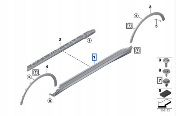 51778745429 FACING, PANEL SILL M PACKAGE BMW X7 G07 19- 51778745429