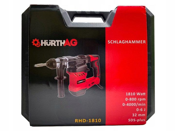 MŁOT UDAROWY HurthAG RHD-1810 SDS+ MŁOTOWIERTARKA | Wiertarki ...