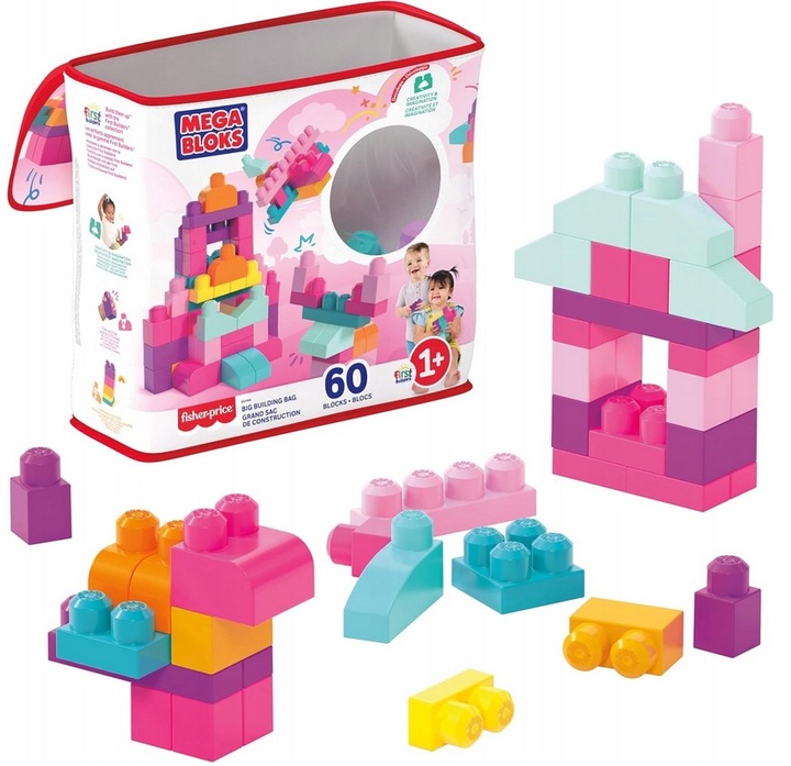 Fisher-Price Mega Bloks torba z klockami 60 szt. (065541084179) • Cena ...