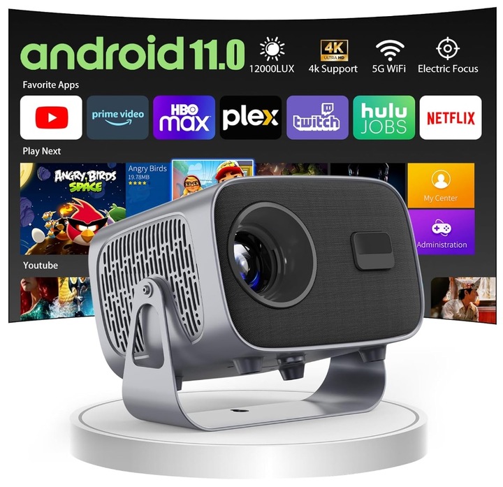 YaoDuPL Y27 LED Projektor MINI HORDOZHATÓ ANDROID SMART TV szürke ...