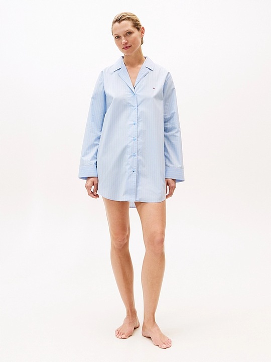 TOMMY HILFIGER ORYGINALNA KOSZULA NOCNA NIEBIESKA M (8721185965664 ...