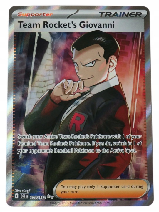 Destined Rivals Full Art 225/182 Team Rocket's Giovanni - Stan: Nowy 69 ...