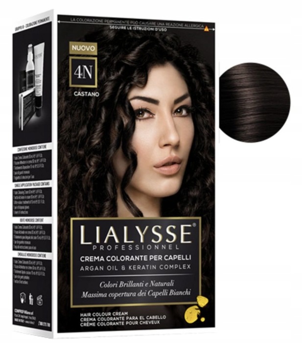 LIALYSSE - barva na vlasy v krému 4N - hnědá, (8057018930029) • Ceny ...