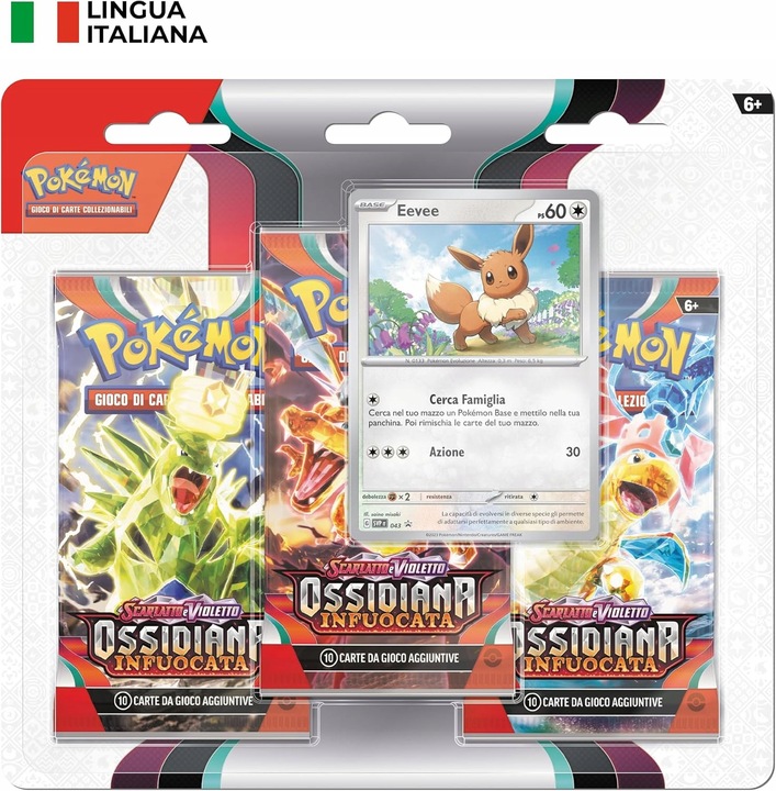 POKEMON KP03 OBSIDIANFLAMMEN - 3-PACK BLISTER - Stan: Po zwrocie 29 ...