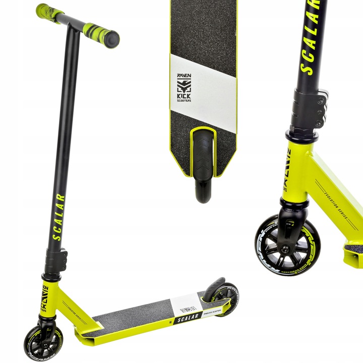 Hulajnoga wyczynowa Stunt RAVEN Evolution Scalar lime 100 mm ...