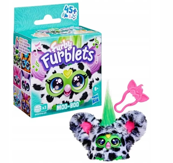 Furby Furblets Interaktywna maskotka Moo-Boo Krówka Hasbro G1779 ...