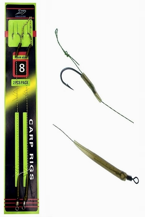 ZESTAW 2x GOTOWY PRZYPON WŁOSEM PLECIONKA HAK nr 8 - 18187150949 - Allegro