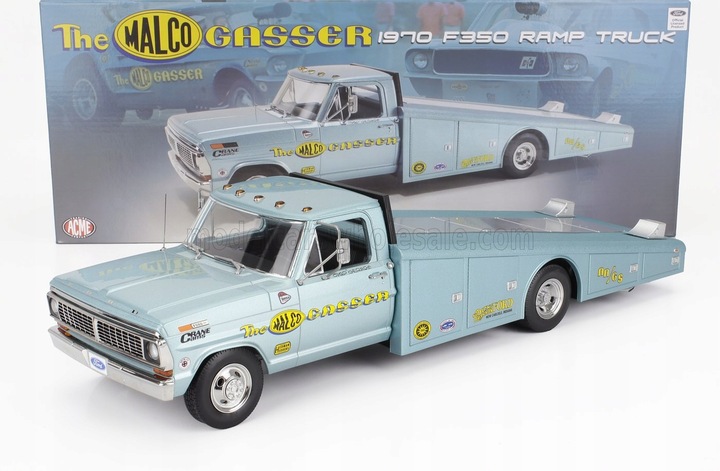 FORD USA F-350 TRUCK RAMP AUTÓSZÁLLÍTÓ MALCO GASSER ACME-MODELLEK 1:18 ...