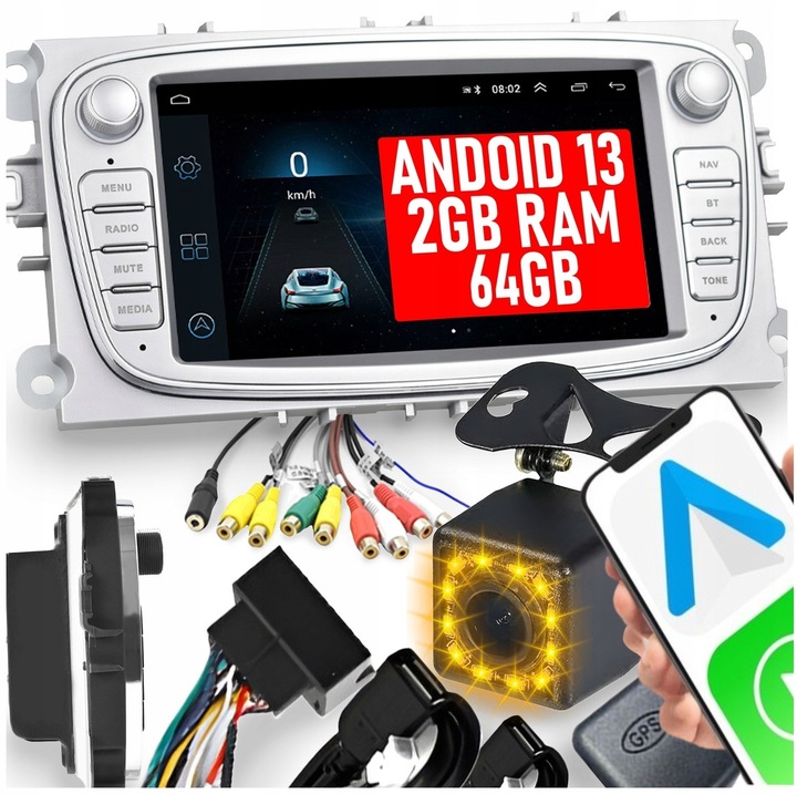 Radio samochodowe FORD MONDEO MK4 FOCUS MK2 MK3 GALAXY WiFi Android ...