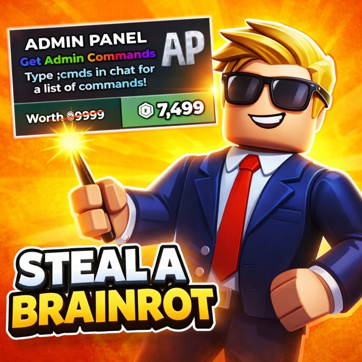 Admin Panel | STEAL A BRAINROT | ROBLOX - Stan: Produkt cyfrowy 379 ...