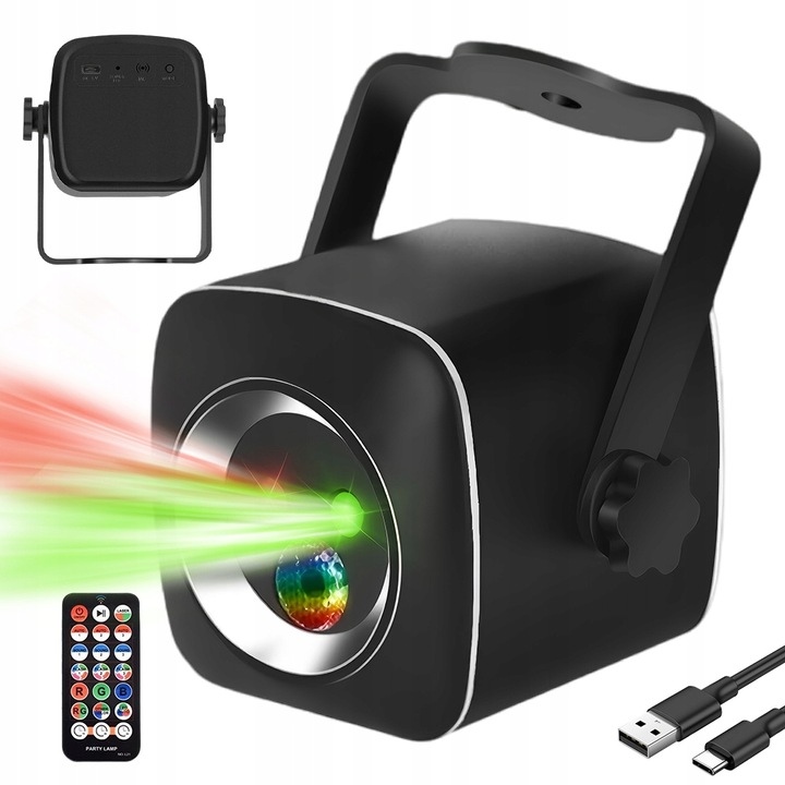 RGB ŚWIATŁA DYSKOTEKOWE USB 60 WZORÓW 9 TRYBÓW DLA KLUBÓW Z PILOTEM ...