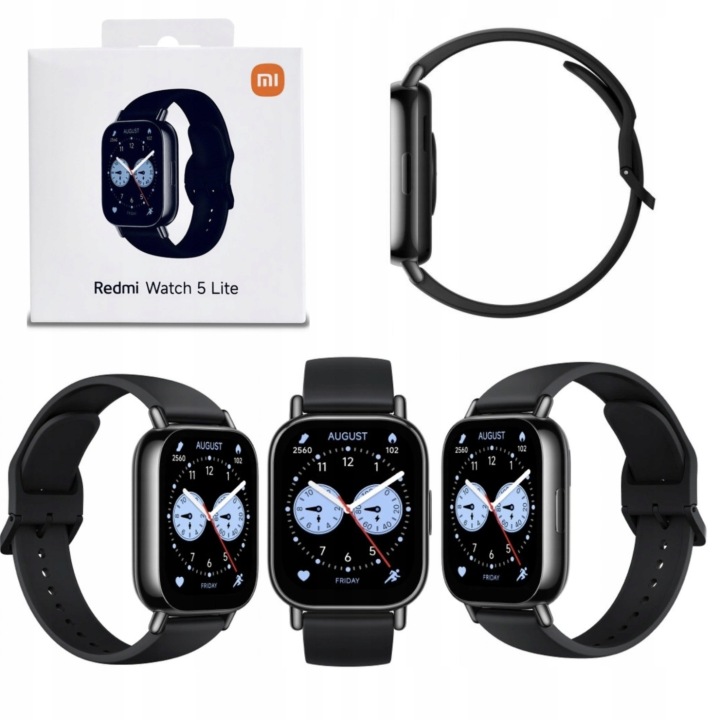 SMARTWATCH XIAOMI REDMI WATCH 5 LITE GPS AMOLED 5 ATM CZARNY BLUETOOTH ...