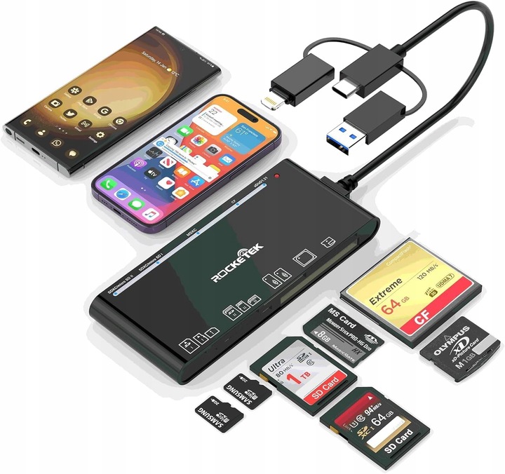 Čtečka karet SD USB 3.0, 7v1 pro SD SDXC SDHC Micro SD CF MS MMC ...