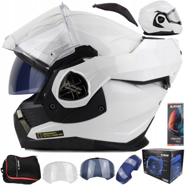 Kask motocyklowy LS2 FF901 Advant X Solid White XL 6923221121238 za ...