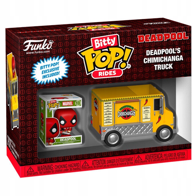 Funko Bitty Pop! Rides: Marvel - Deadpool i furgonetka z chimichangami ...