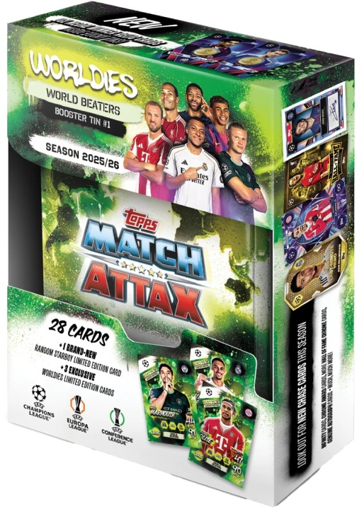 Puszka Mini nr 1 Match Attax 2026 Topps World Beaters Karty Piłkarskie ...