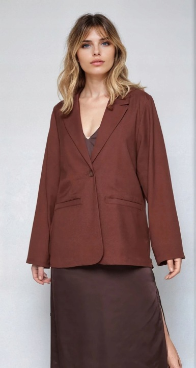 MONKI KLASSZIKUS BARNA BLÉZER GOMBOS TB1 NTR8__L za 6320.00HUF-ért ...