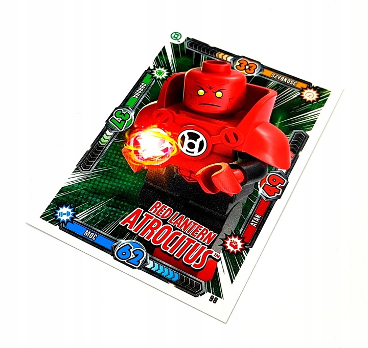 LEGO BATMAN KÁRTYA. DC. TCG. 98-AS SZÁMÚ VÖRÖS LÁMPÁS ATROCITUS, • Ár ...